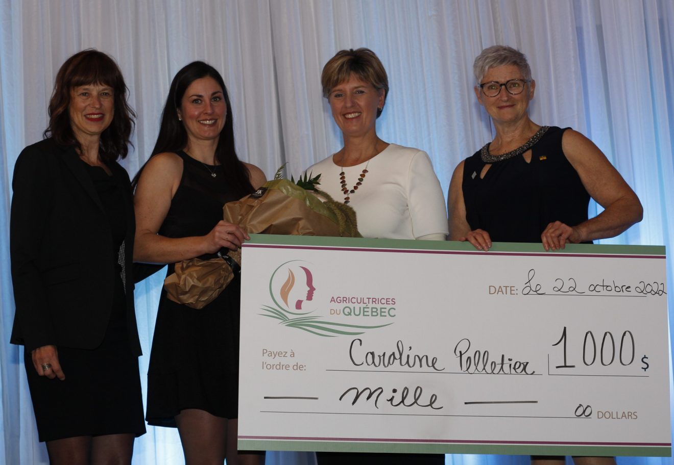 Caroline Pelletier rafle un prix prestigieux au Gala des agricultrices ...